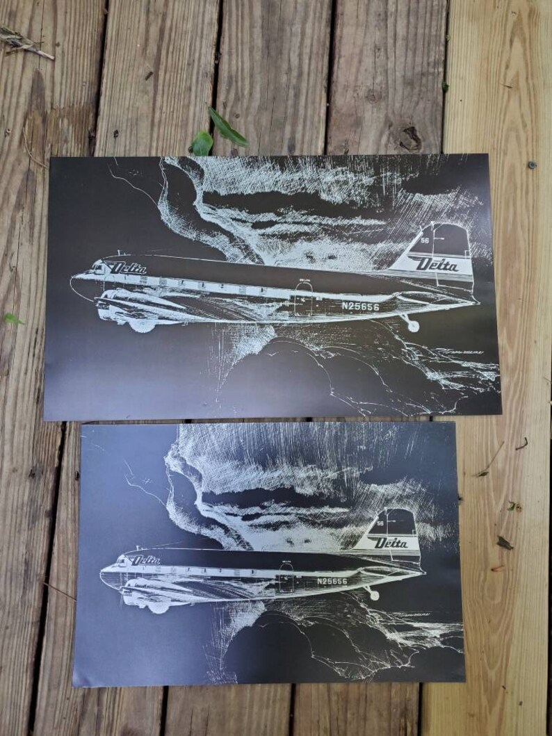 Vintage Delta Airlines Fred Takasumi Printing Proof Signs - Etsy