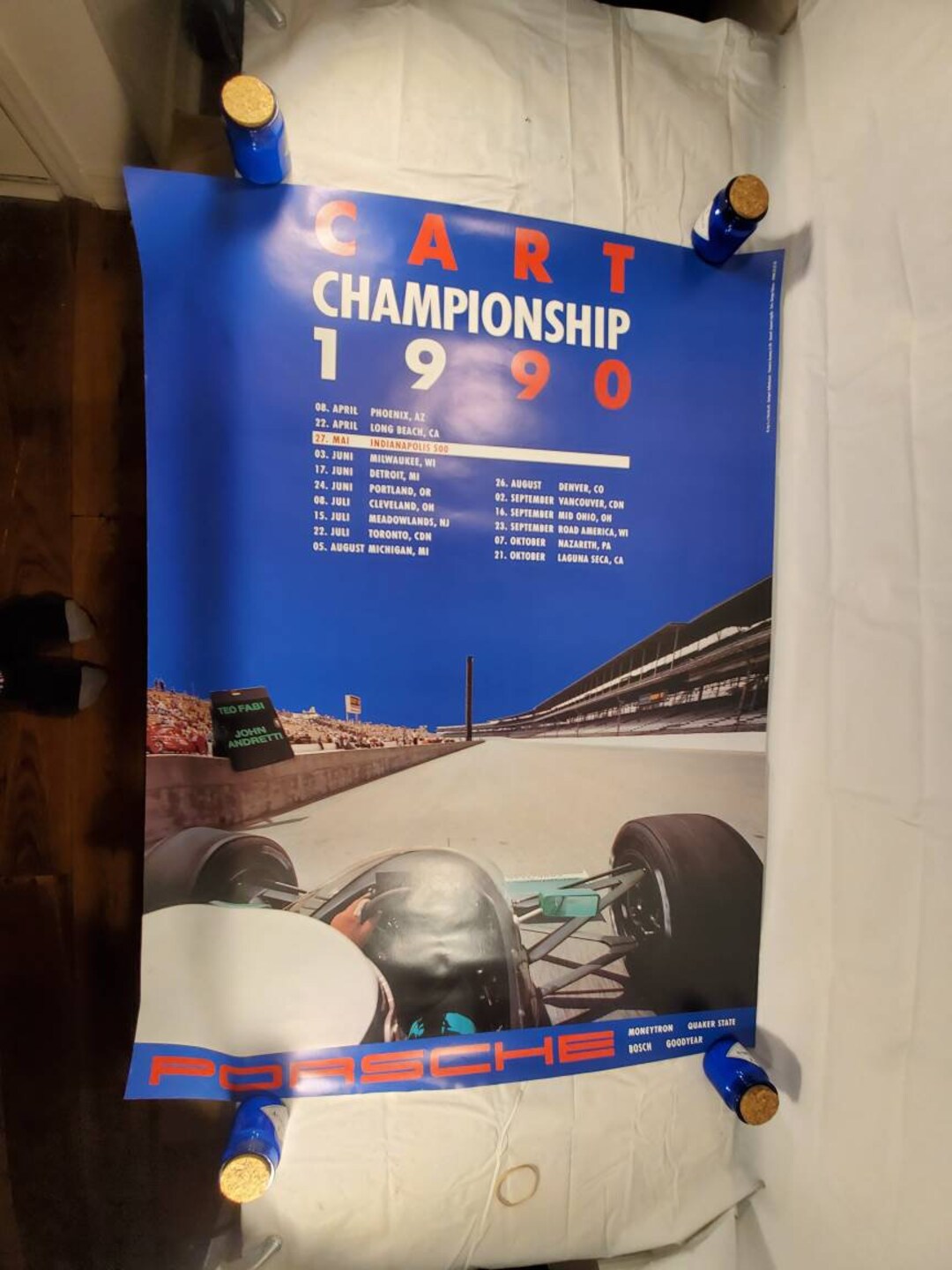 Vintage 1990 Cart Championship Porsche Poster - Etsy