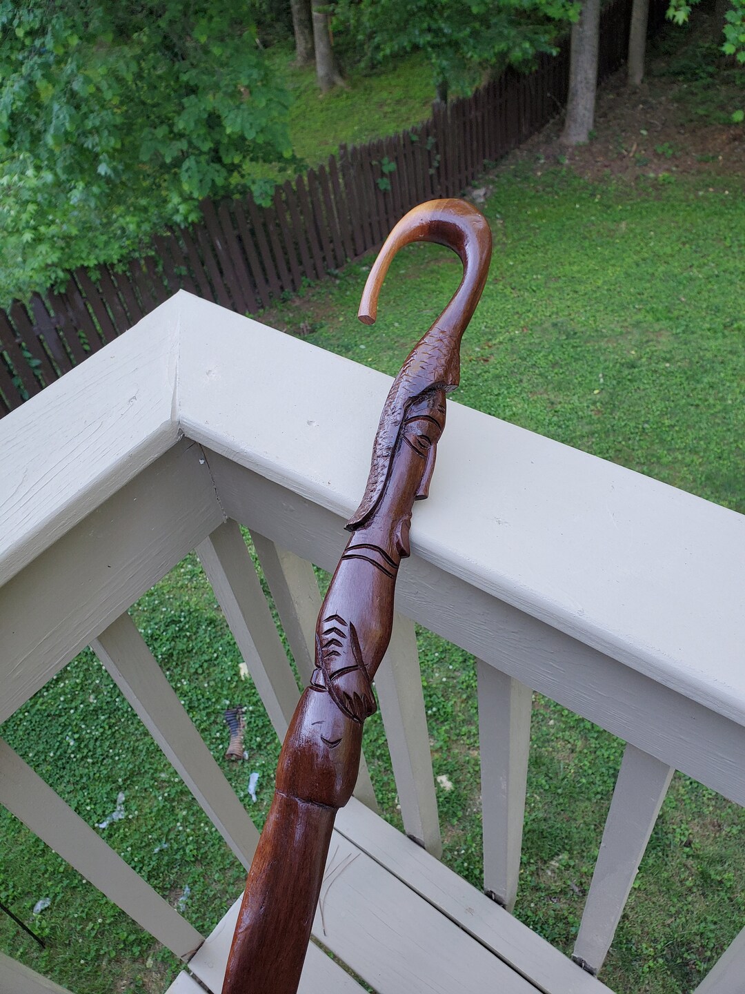 Vintage Carved Wood Cane African Carved Cane - Etsy