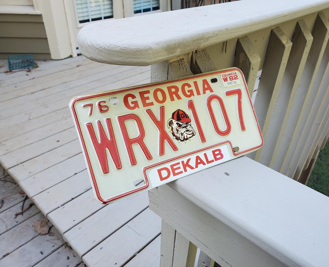 Vintage 1976 UGA Georgia License Plate University of Georgia License ...