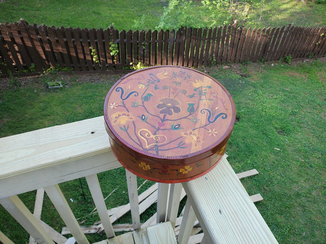 Vintage Painted Cheese Crate Box Cheese Wheel Box - Etsy