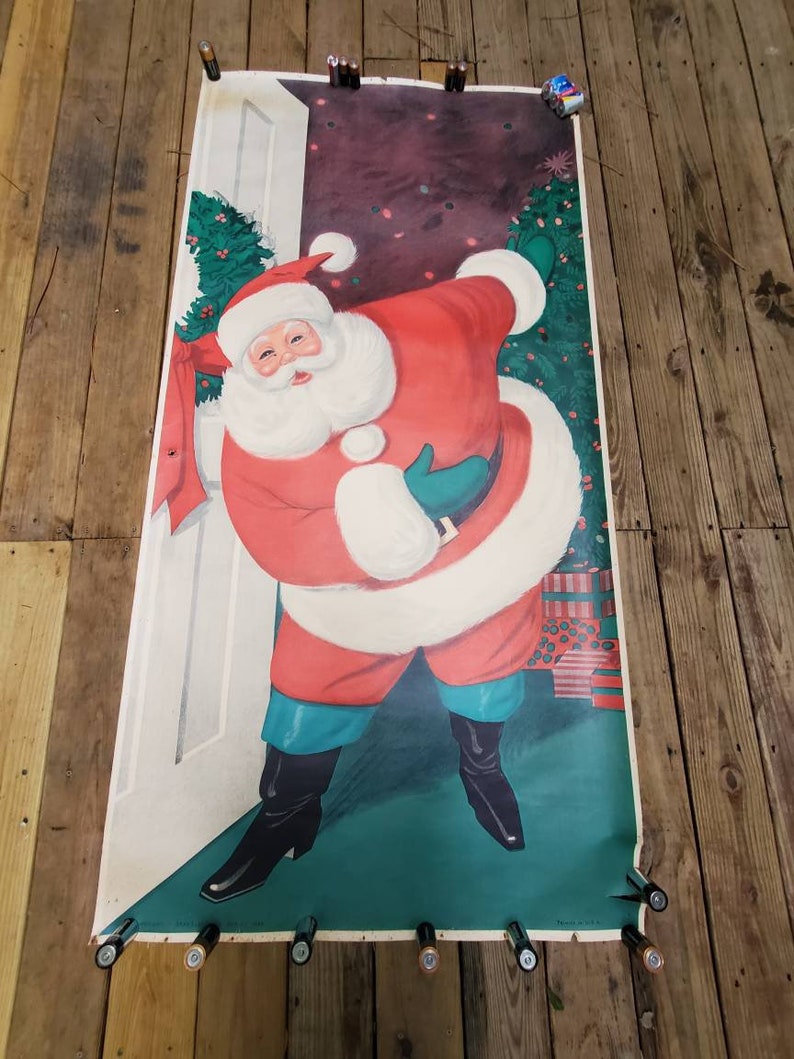 Vintage 1962 Sears Roebuck Santa Clause Advertising Poster | Etsy