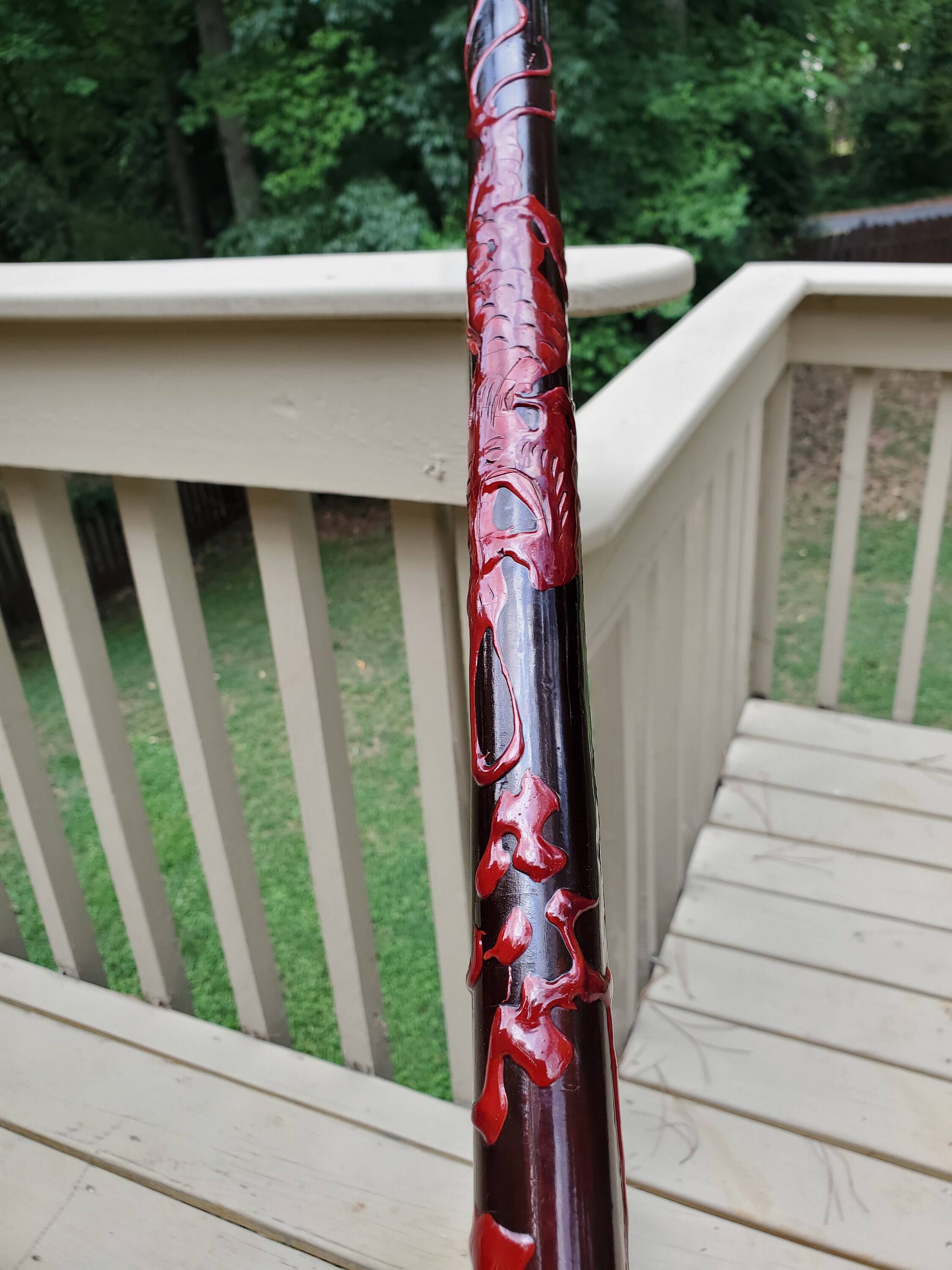 Vintage Wood Dragon Cane Marble Cane - Etsy
