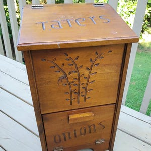 Vintage Tater and Onion Potato Bin Cabinet Vegetable Bin - Etsy