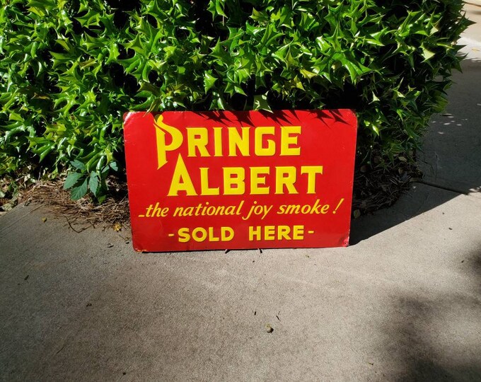 Vintage 1930s Prince Albert Tobacco Sign Sold Here - Etsy