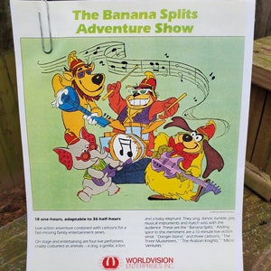 Vintage Hanna-barbera the Banana Splits TV Show Script - Etsy