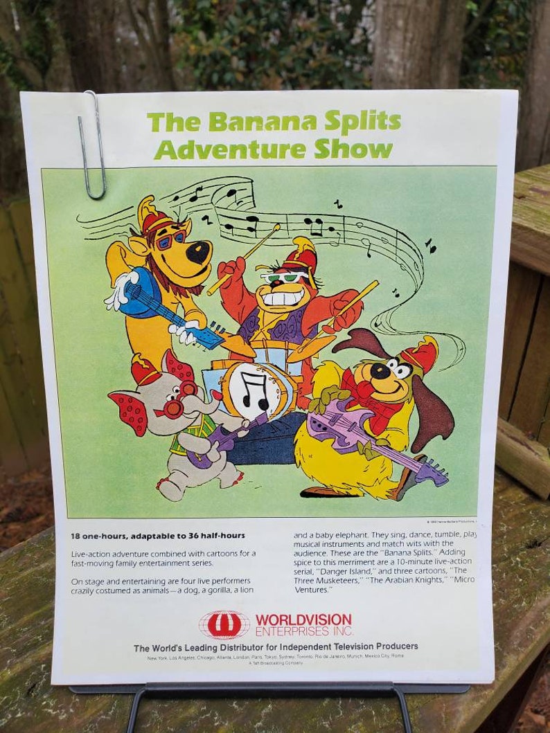 Vintage Hanna-barbera the Banana Splits TV Show Script - Etsy Canada