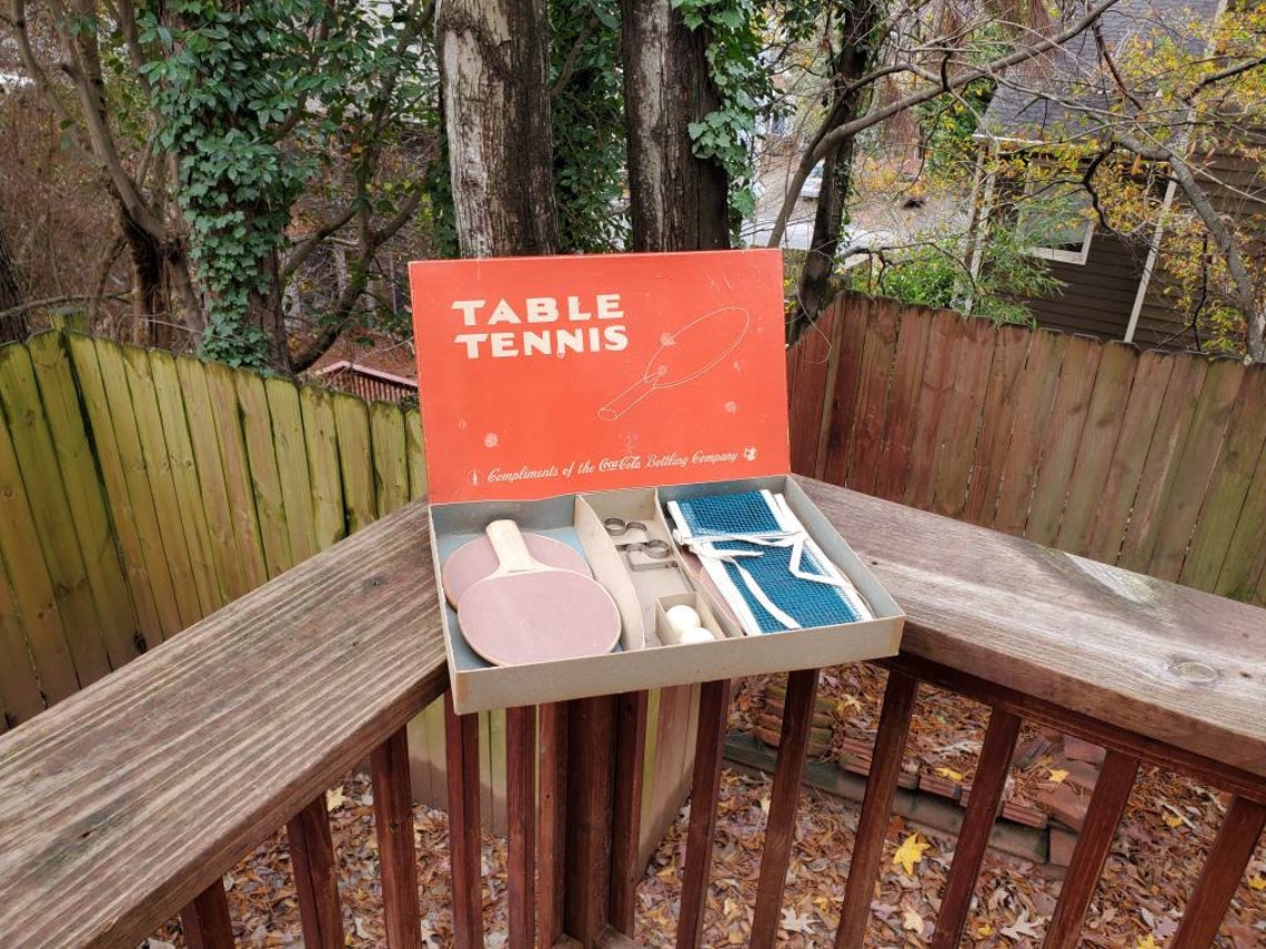 Vintage 1950s Coca Cola Table Tennis Ping Pong Set Etsy