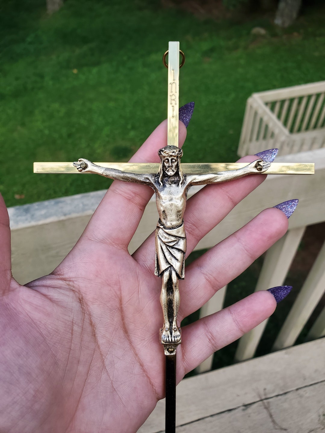 Vintage INRI Crucifix Cross Jesus Cross - Etsy