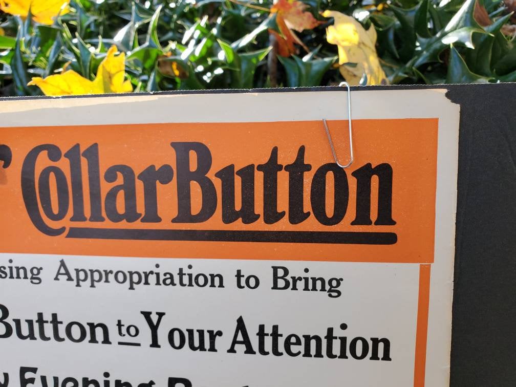 Vintage Victor Collar Button Tie Sign Poster Advertising - Etsy