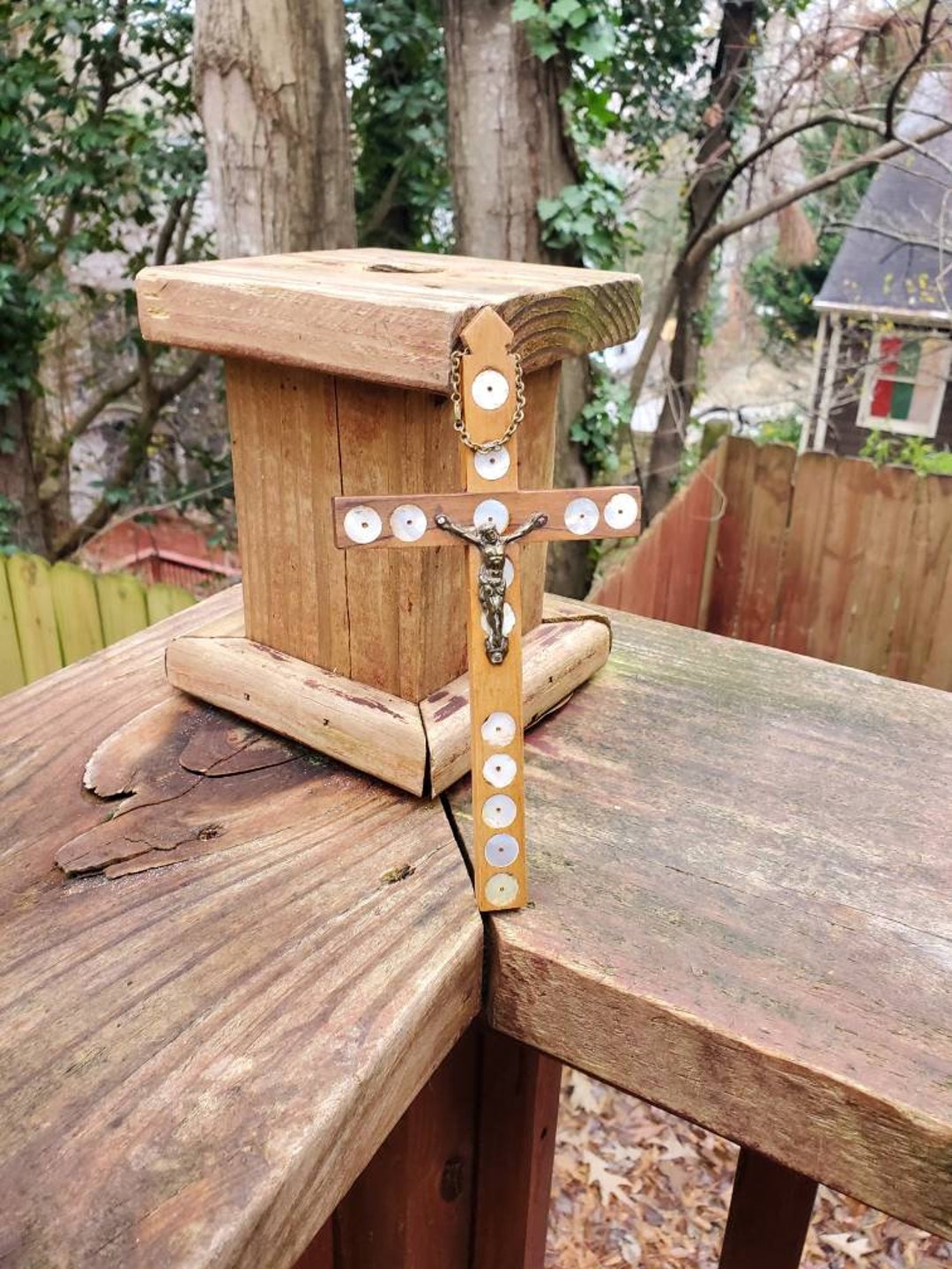 Vintage Palestine Religious Crucifix Jesus Cross Mother of Pearl - Etsy