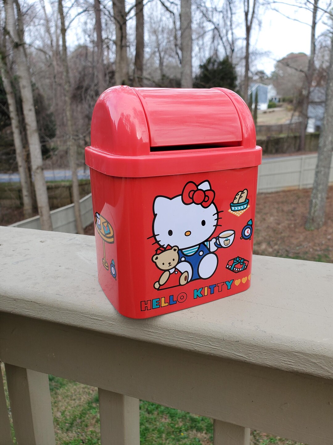 Vintage 1991 Sanrio Hello Kitty Mini Trash Can Desk Trash Can - Etsy