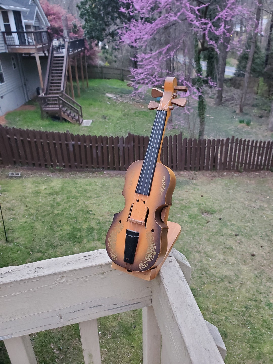 Vintage Enesco Guitar Music Box Mini Guitar - Etsy