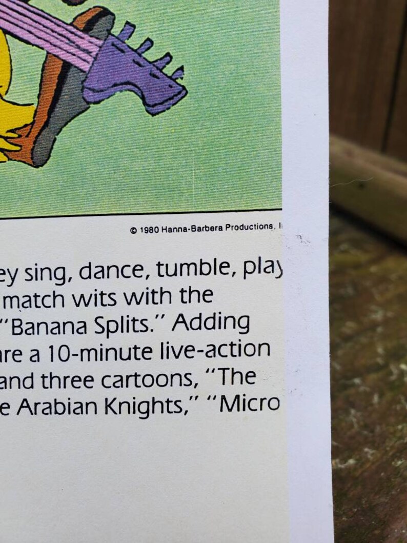 Vintage Hanna-barbera the Banana Splits TV Show Script - Etsy UK
