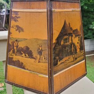 Antique Hexagon Clip on Lamp Shade Fox Hunting Lamp Shade - Etsy