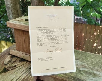 Jimmy Carter Signed Letter Presentation - Etsy
