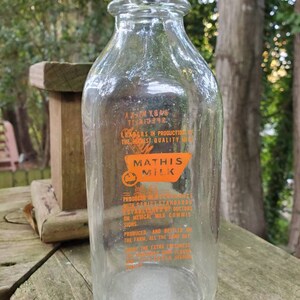 Vintage R L Mathis Milk Dairy Bottle Mathis Milk Bottle - Etsy