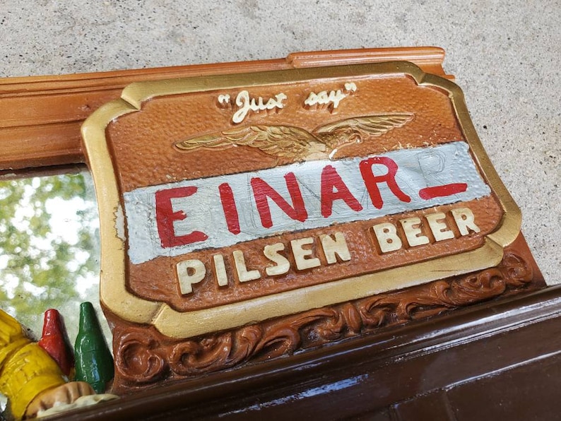 Vintage Yusay Pilsen Beer Chalkware Sign Display - Etsy