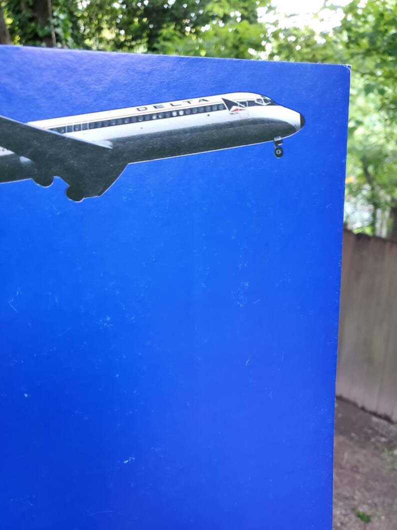 Vintage Delta Airlines Ticket Counter Cardboard Display Sign - Etsy