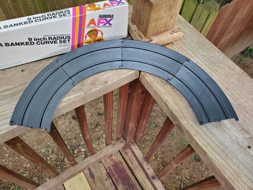 Vintage Aurora A/FX Monza Banked Curve Track Set | Etsy