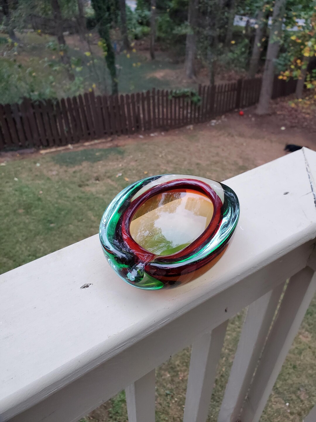 Vintage Mid Century Murano Glass Ashtray - Etsy