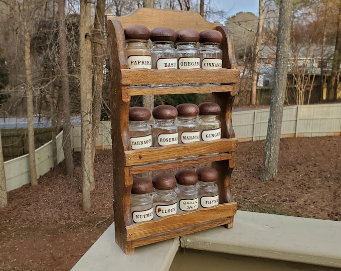 Vintage Japanese Spice Rack Cabinet With Spice Jars Apothecary - Etsy