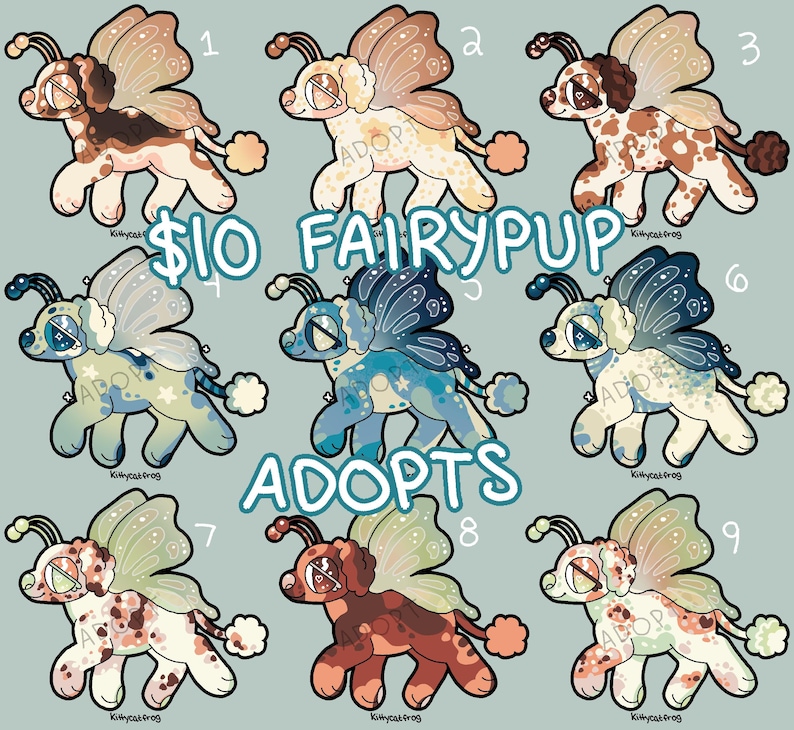 Adopts! Fairy Pups - Etsy UK