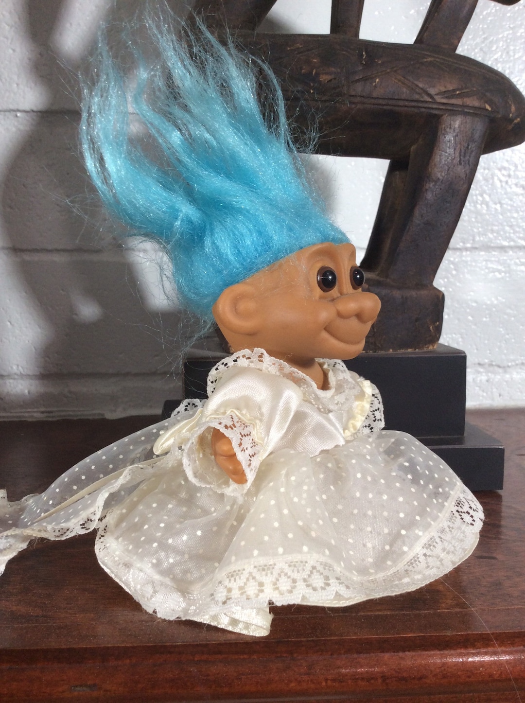 Vtg 5 Bride Troll Russ Berrie Doll/ Blue Hair/ Brown - Etsy
