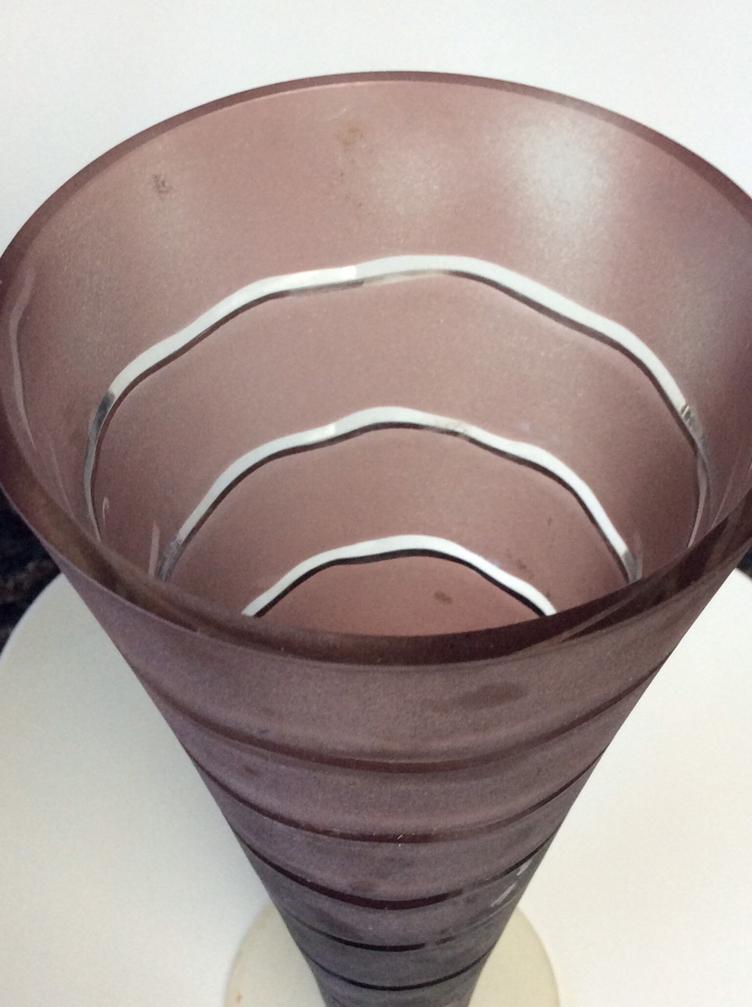 Vintage Frosted Glass Vase/ Vintage Fluted Glass Vase - Etsy