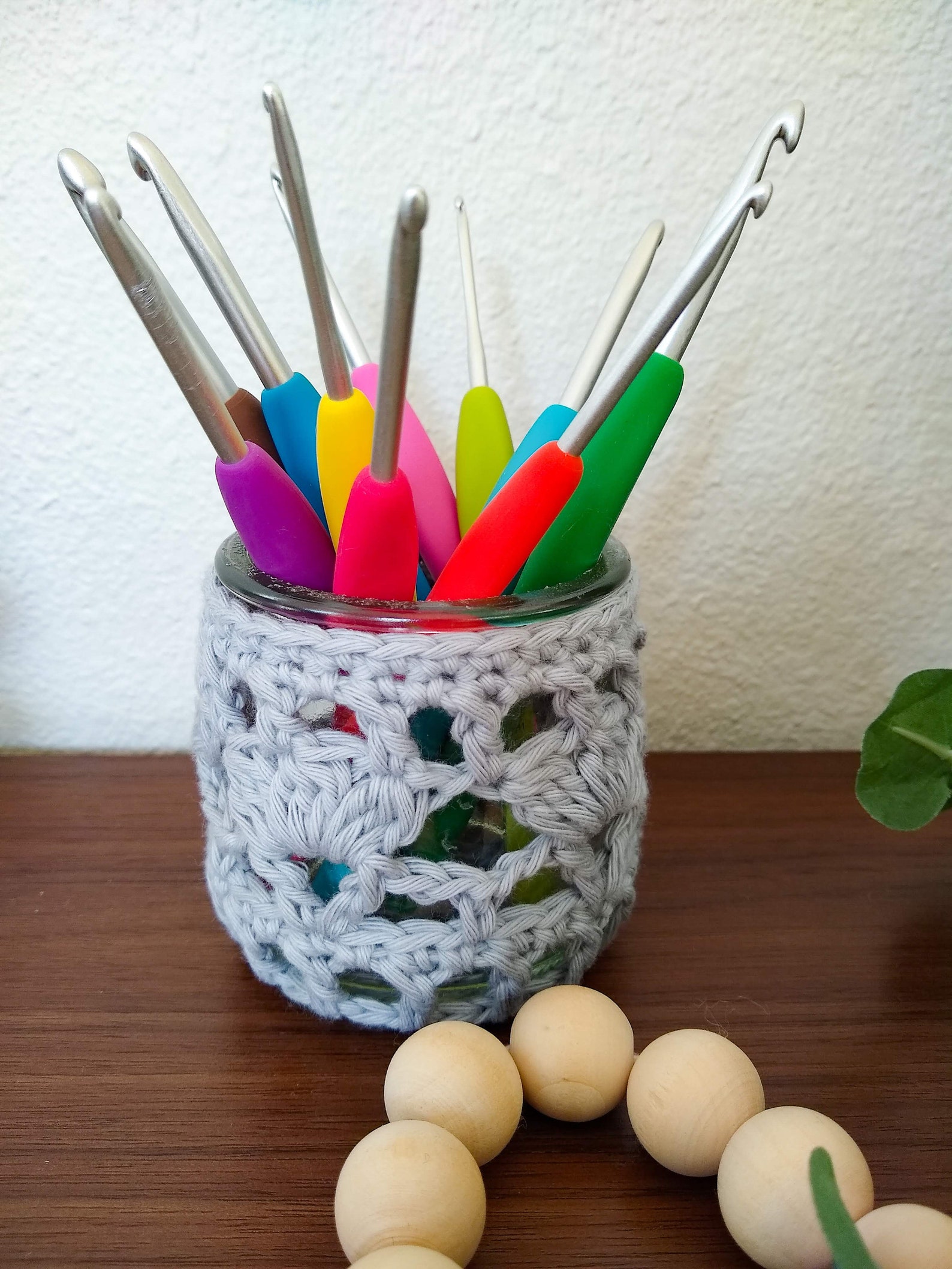 Crocheted Oui Jar Cozy: 100% Cotton Plant Propagation Sleeve - Etsy
