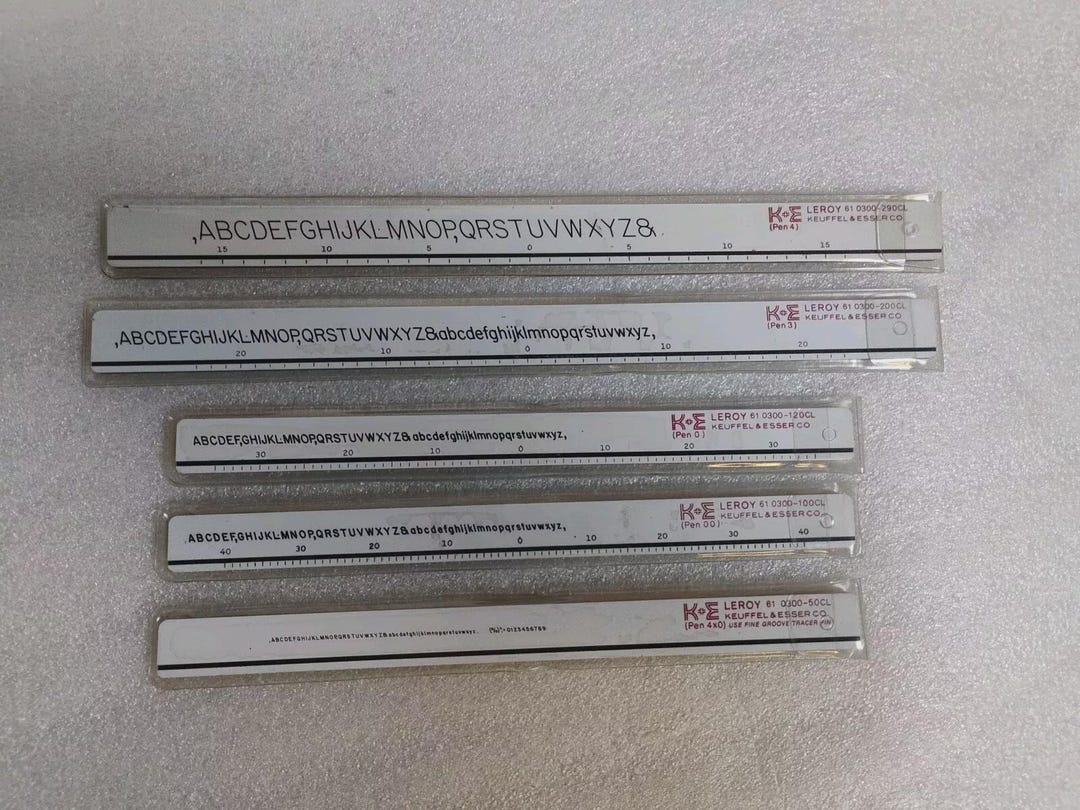 Keuffel&esser 5 Leroy Standard Lettering Templates 61 0300. - Etsy