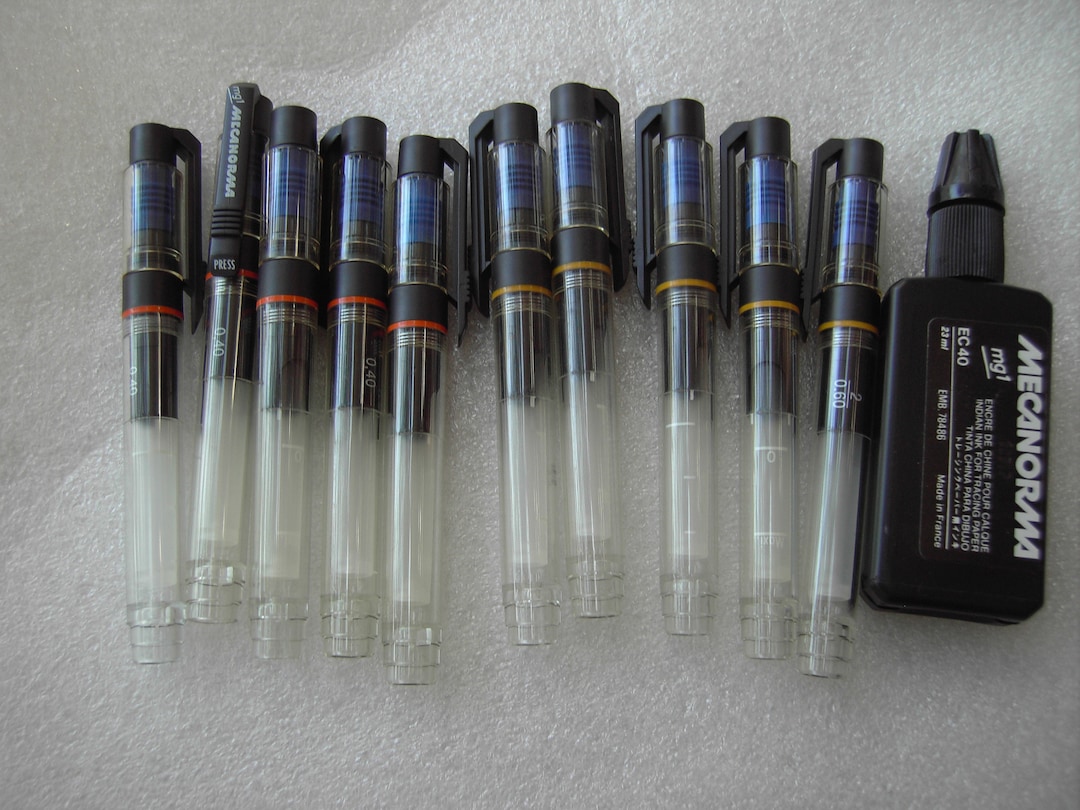 10 Rapidograph Pens Mecanorma Graphoplex MG1 Technical Pens - Etsy