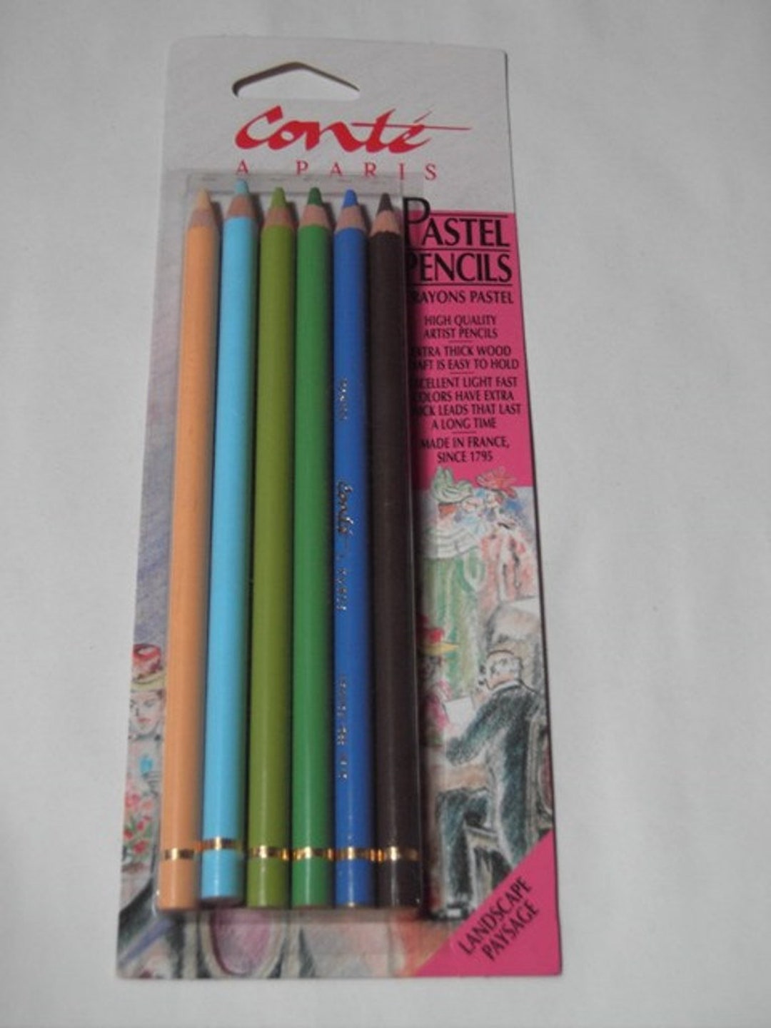Blister 6 Pencils Conté a Paris Pastel Pencils Landscape - Etsy