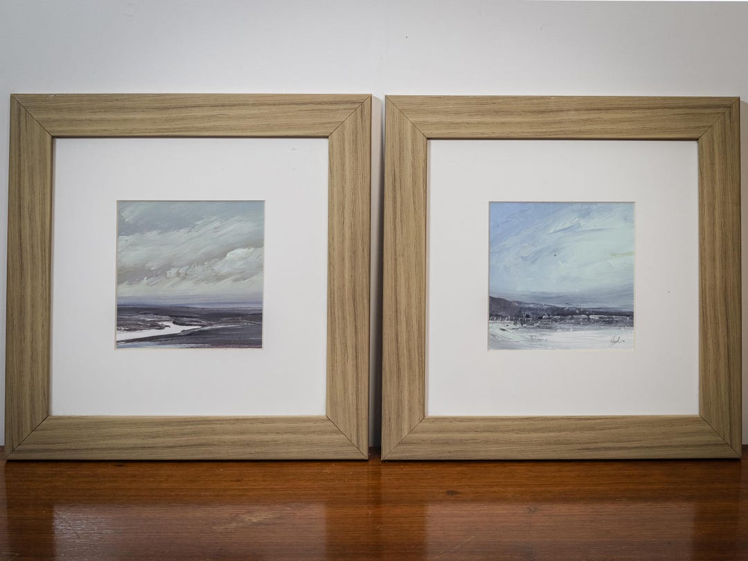 Pair of Original Paintings by Peter Hobson of the Norfolk Coast, Signed ...