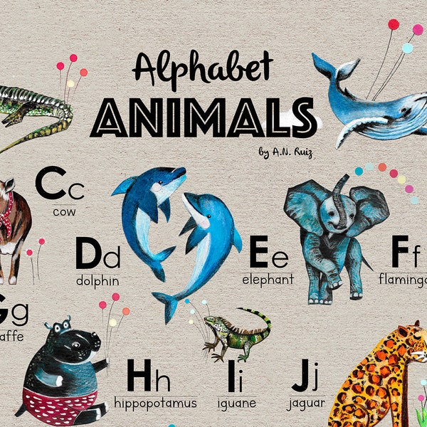 Alphabet animaux - Etsy France