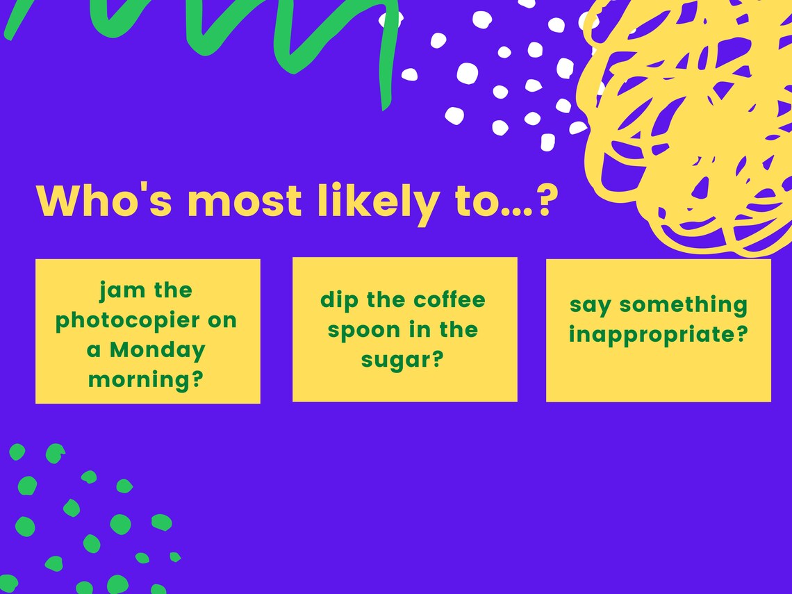 OFFICE GAMES - EDITABLE | Team Building Games | Office Icebreaker Games ...