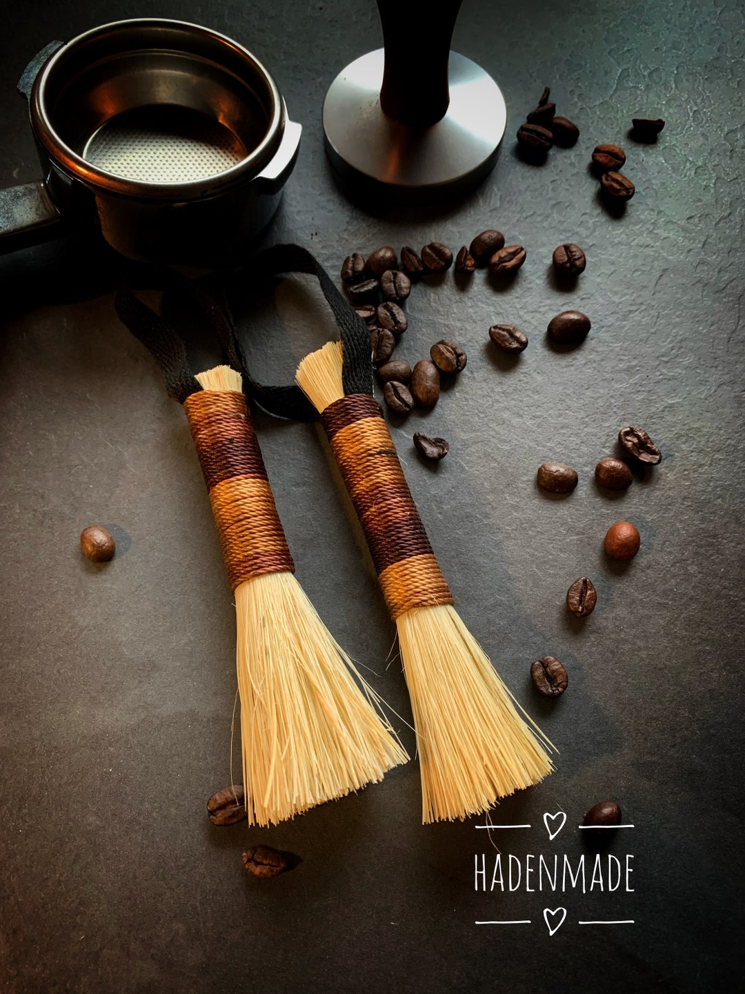 Handmade Natural Fibre Coffee Grind’s Espresso Barista Brush **standard ...