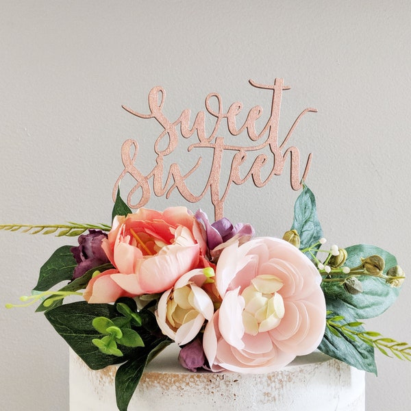 16 Cake Topper - Etsy
