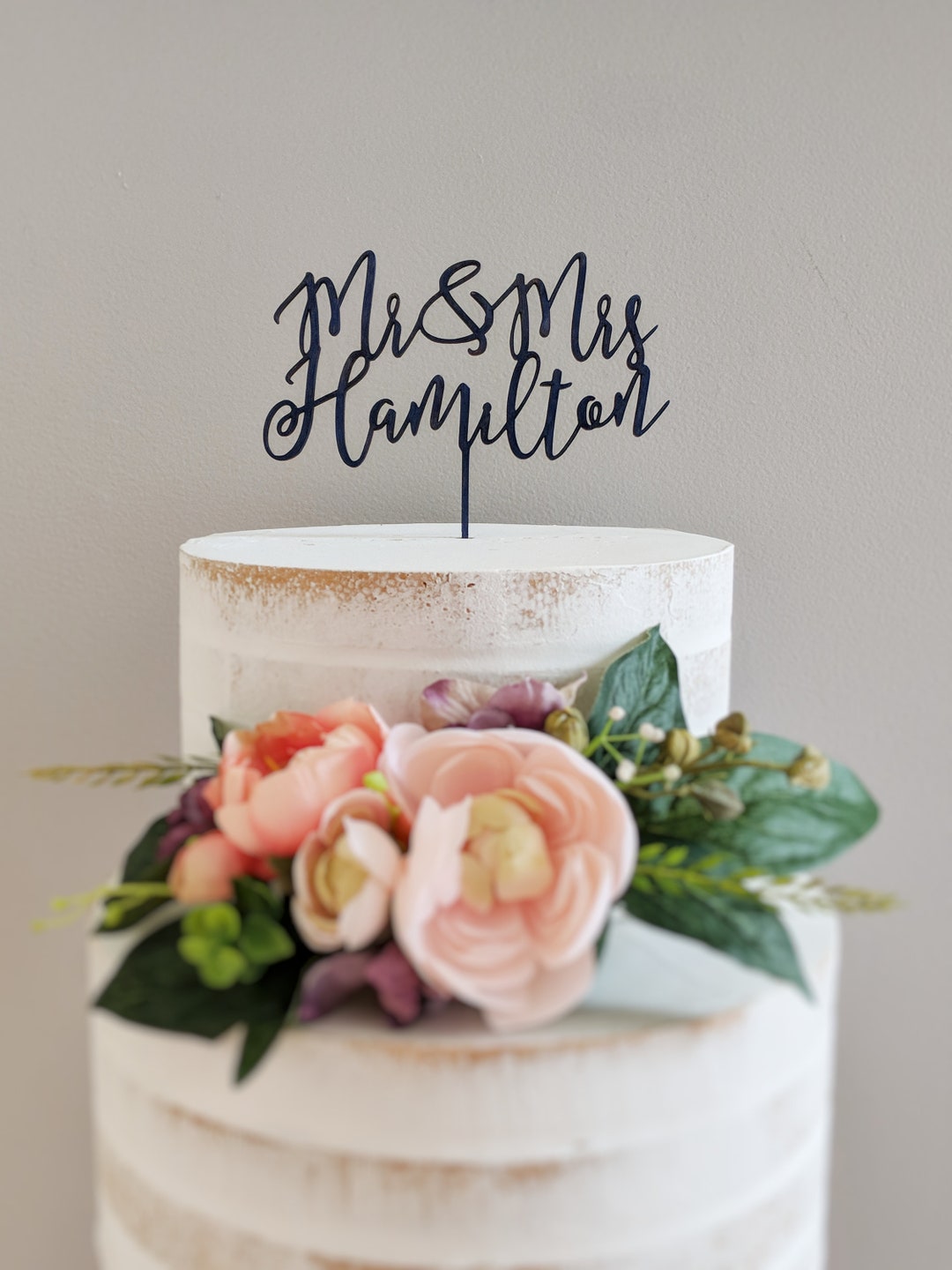 Personalized Wedding Cake Topper – Custom Baltic Birch Wood - Etsy
