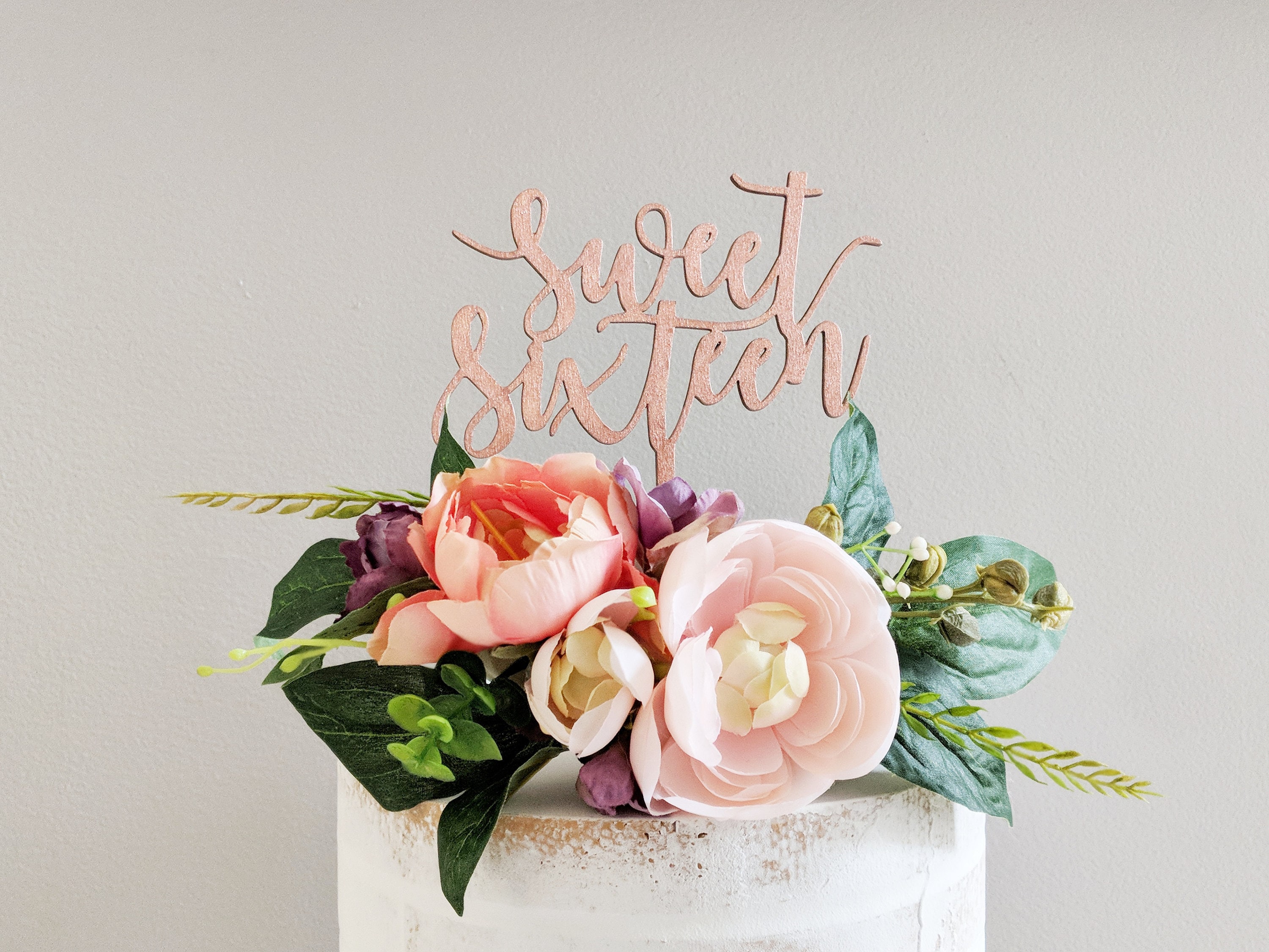 Sweet Sixteen Cake Topper Birthday Cake Topper Sweet 16 - Etsy