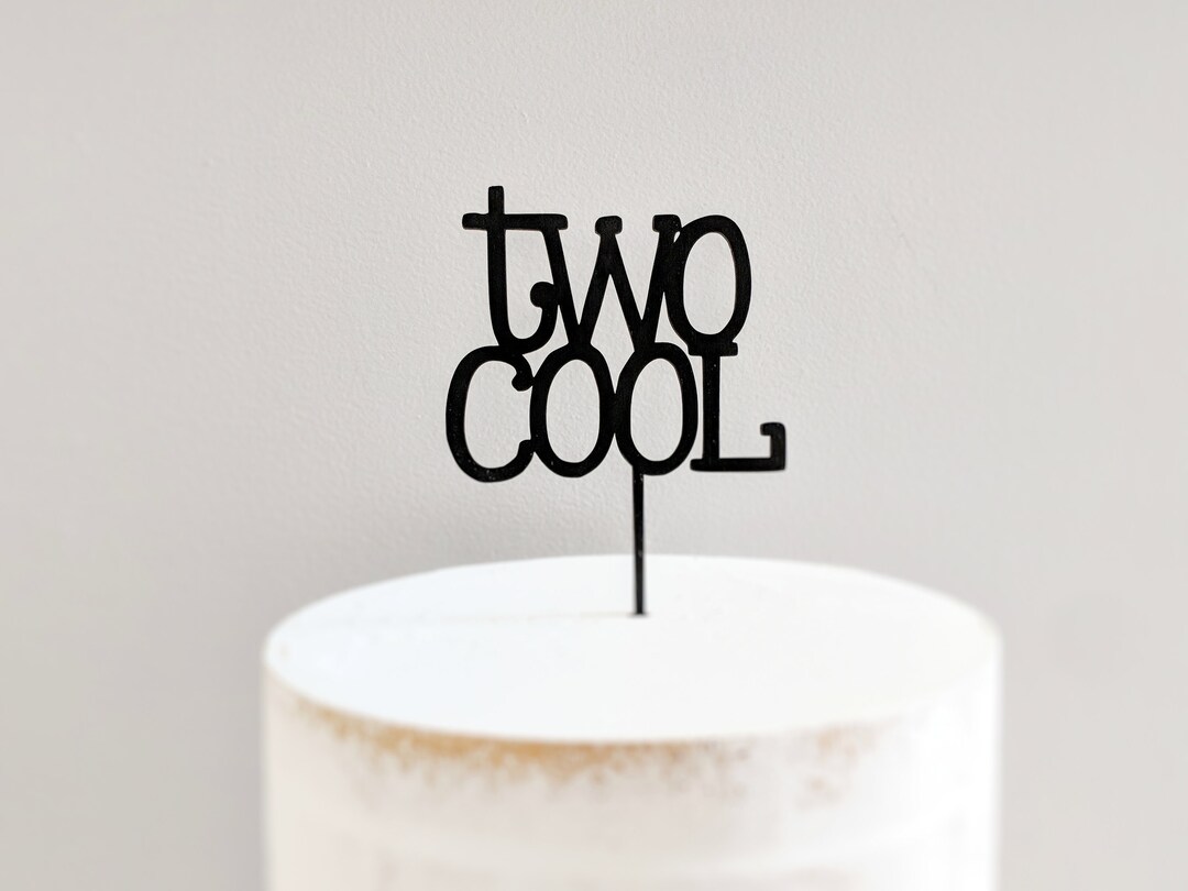 Two Cool Cake Topper - Birthday Cake Topper - Two Cool Birthday - 2nd ...