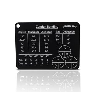 Conduit Bending Cheat Sheet for Electricains - Etsy