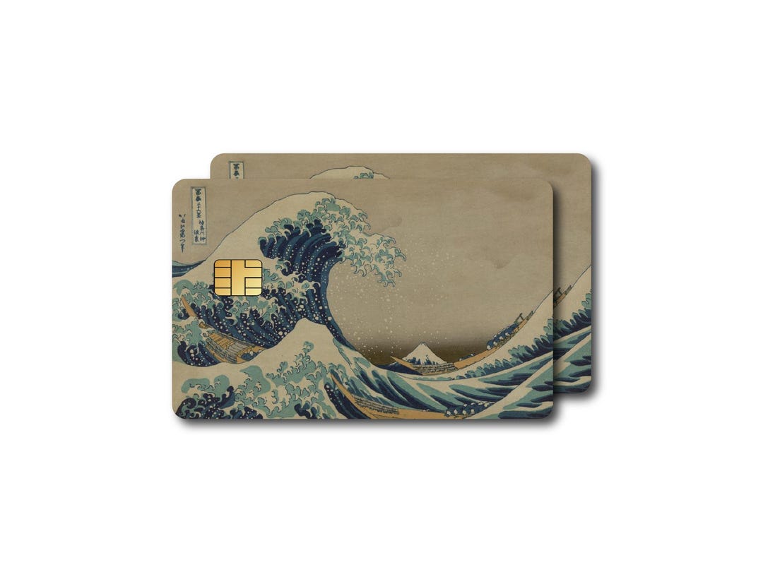 The Great Wave Credit Card Sticker for Visa Mastercard and Other Debit ...