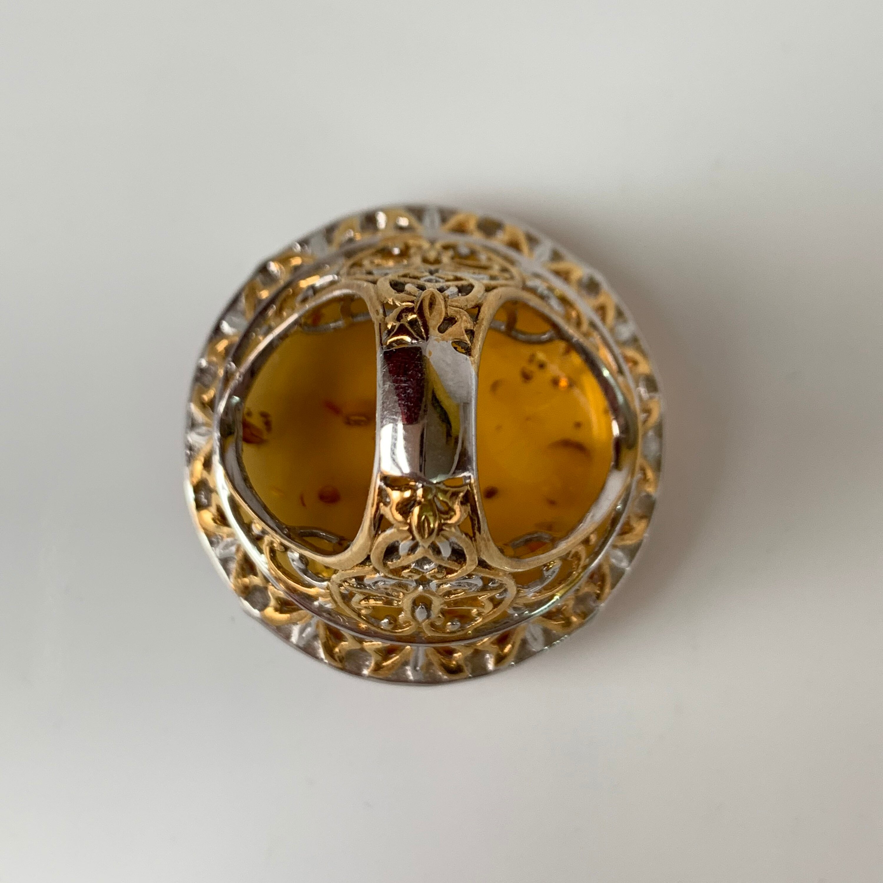 Michael Valitutti 925 NH Amber Filigree Ring - Etsy