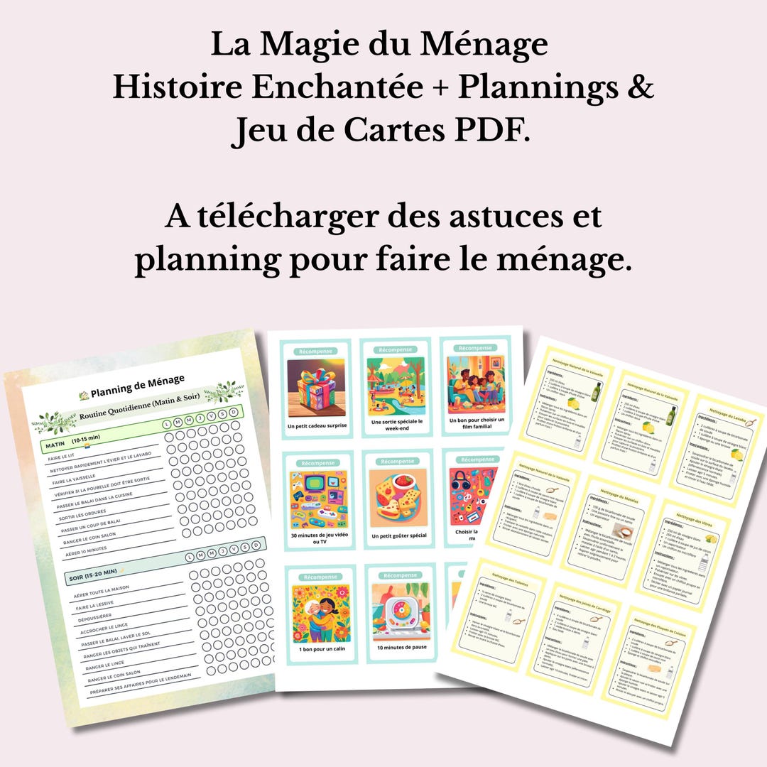 The Magic of Housework – Enchanted Story + Schedules & Card Game PDF ...