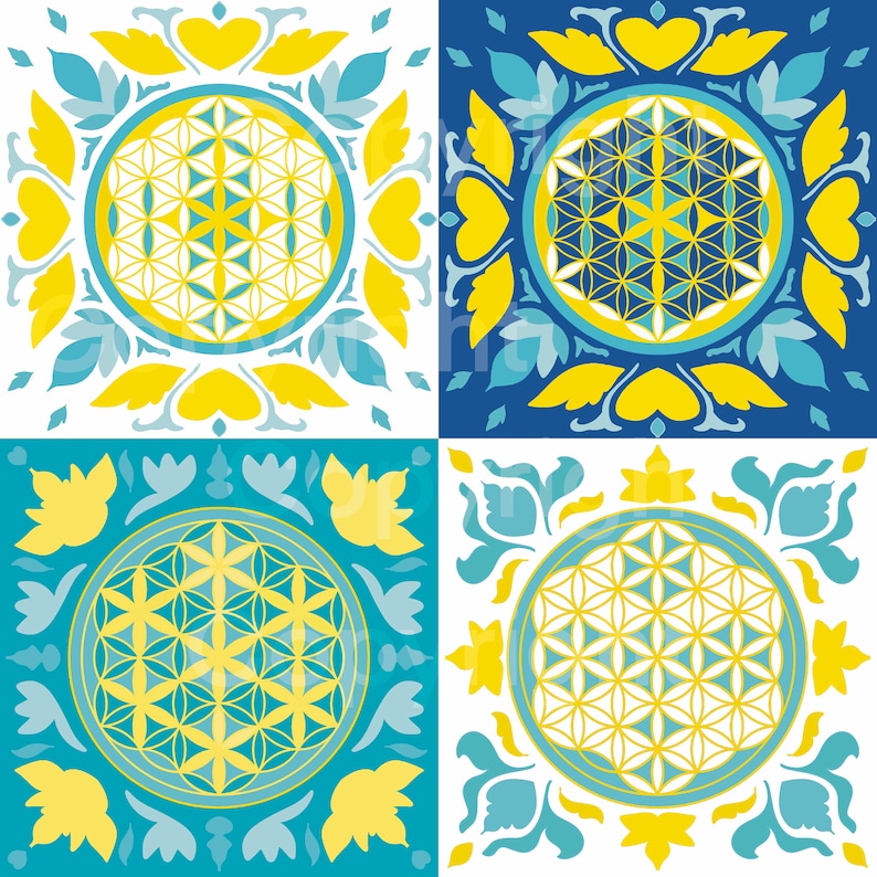 8 Flowers of Life to Download. Digital Flower of Life. Sacred Geometry ...