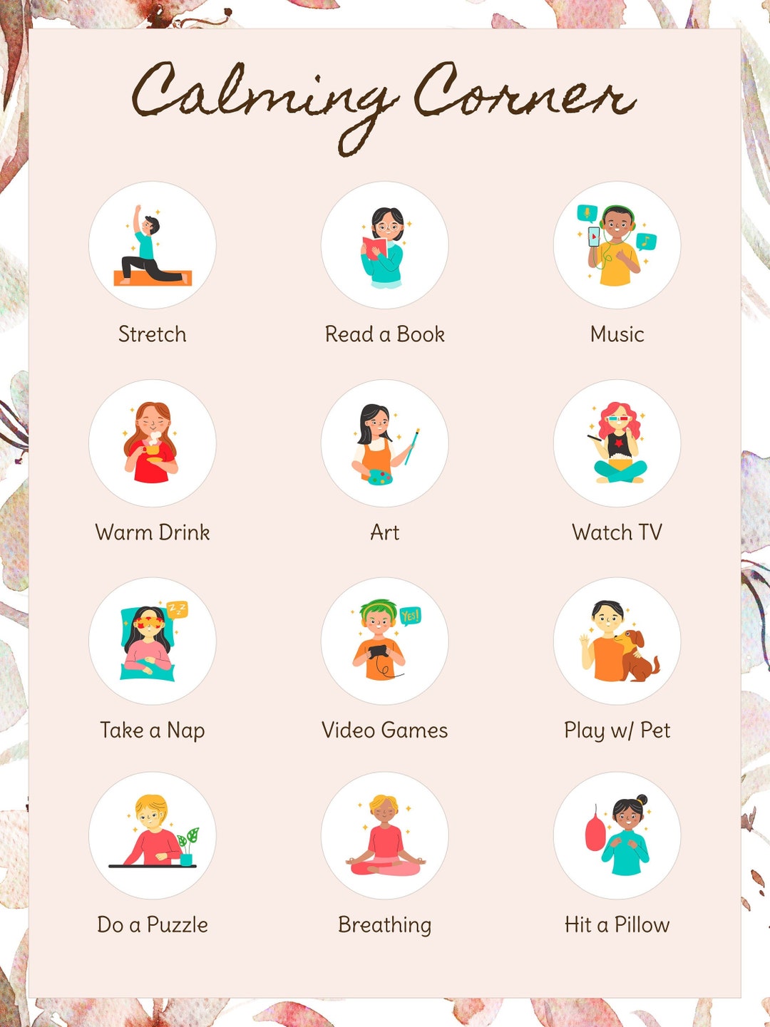 Calming Corner Poster - Etsy