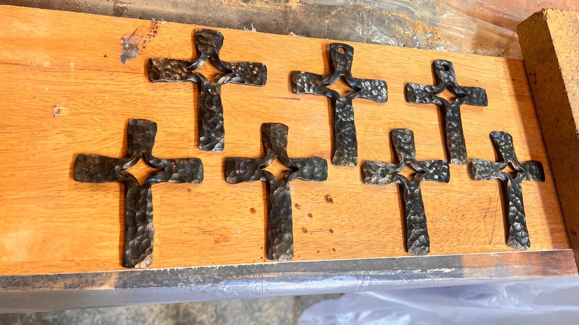 Hand Forged Split Cross - Etsy