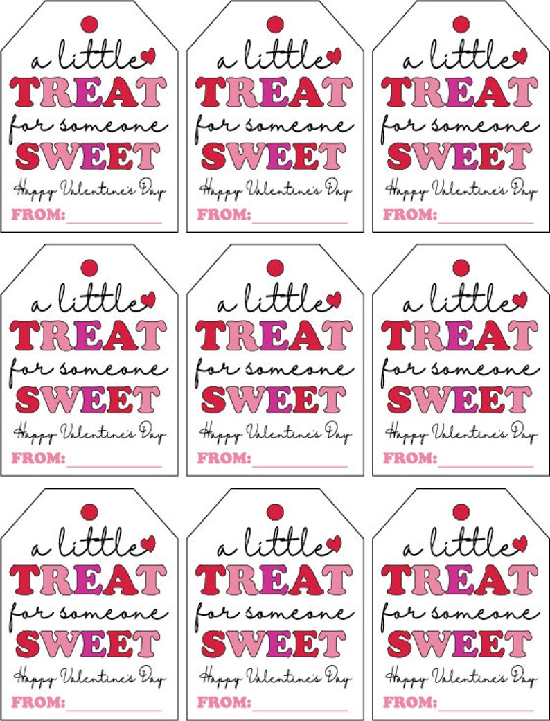 Digital Valentine's Day Tag Printable File - Etsy
