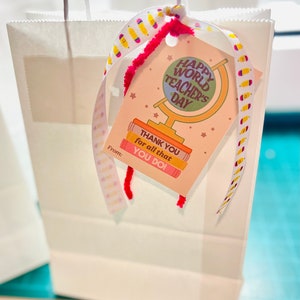 Happy World Teacher's Day Tag Printable Digital File - Etsy Canada